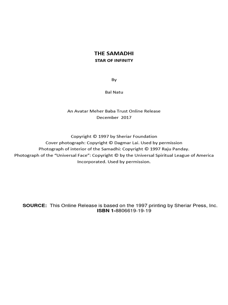 The Samadhi | PDF | Art | Religion & Spirituality