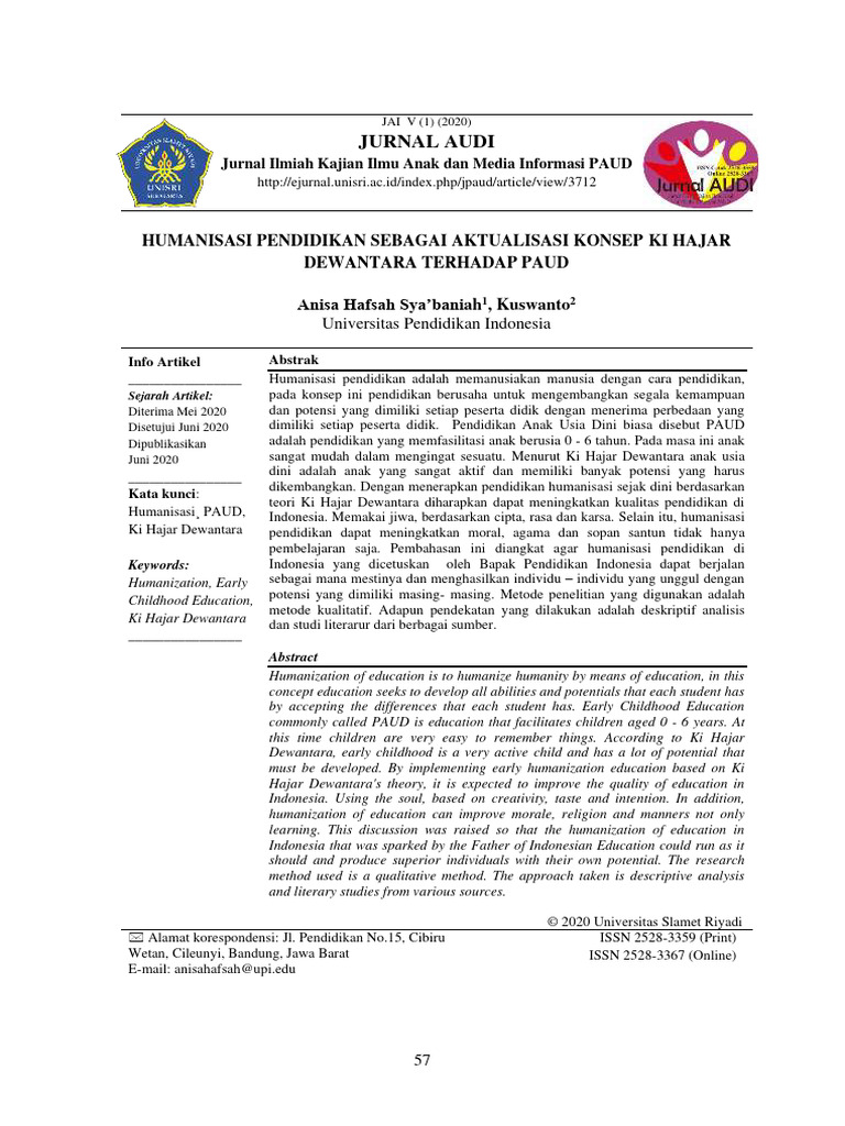 U33.humanisasi Pendidikan Sebagai Aktualisasi Konsep Ki Hajar | PDF U33.humanisasi Pendidikan Sebagai Aktualisasi Konsep Ki Hajar | PDF