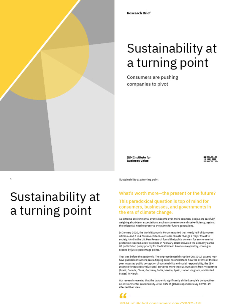 IBV - Sustainability As A Turning Point - Consumers Are Pushing ...
