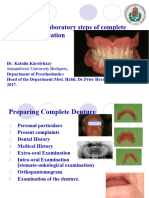 Clinical and Laboratory Steps in Complete Denture Construction | PDF | Dentures | Dentistry