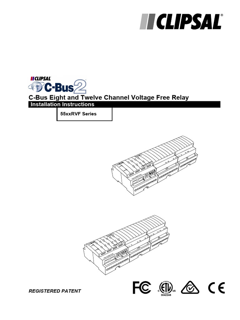 C-Bus Eight and Twelve Channel Voltage Free Relay: Installation ...