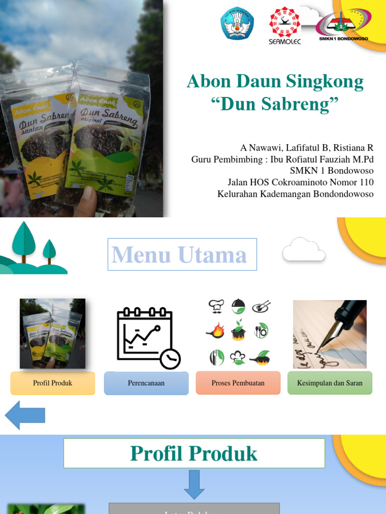 Presentasi Abon Daun Singkong | PDF