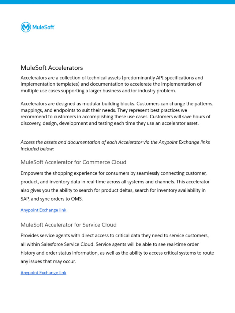 MuleSoft Accelerators Catalyst Asset | PDF | Computing | Information Technology