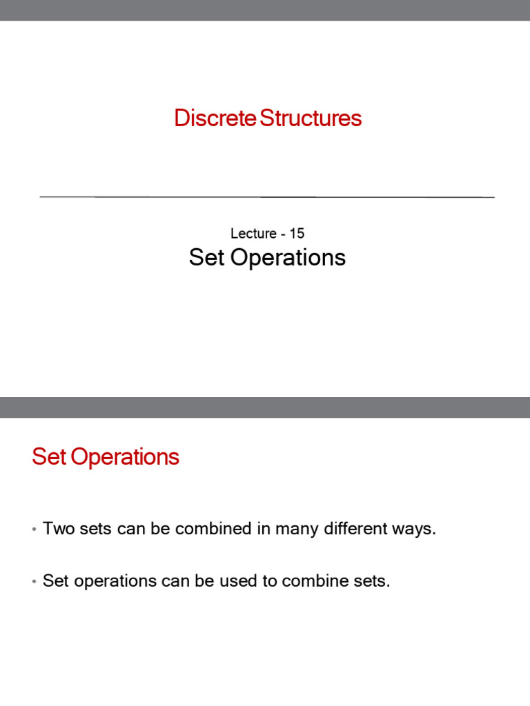 Set Operations for Math Students | PDF | Intersection (Set Theory) | Mathematics