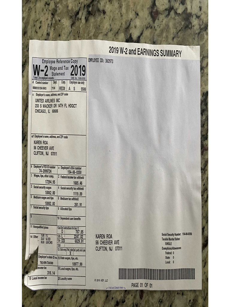 Income - 2019 W-2s - Borrower-1 | PDF