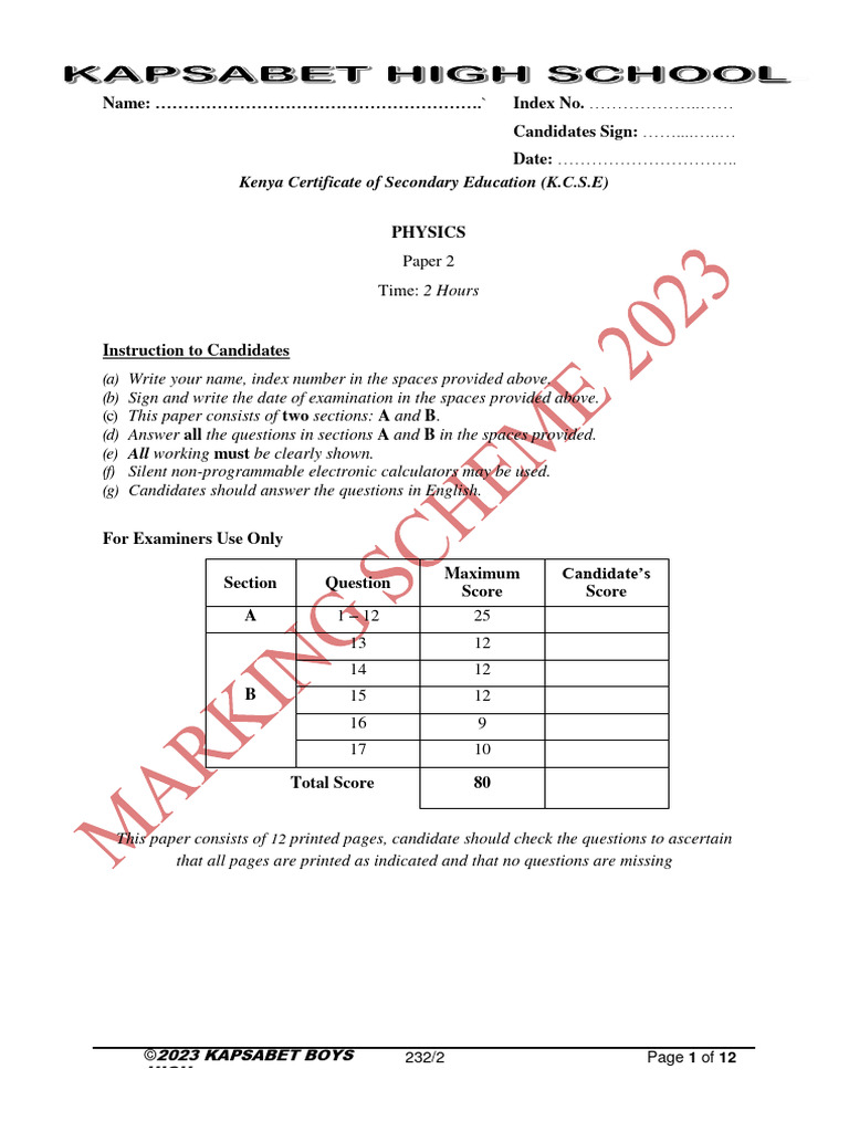 Physics PP2 MS | Download Free PDF | Radioactive Decay | Transformer