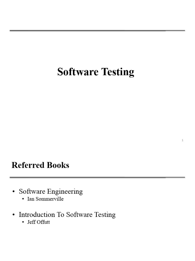 Lecture 6 - Software Testing | PDF | Software Testing | Software ...