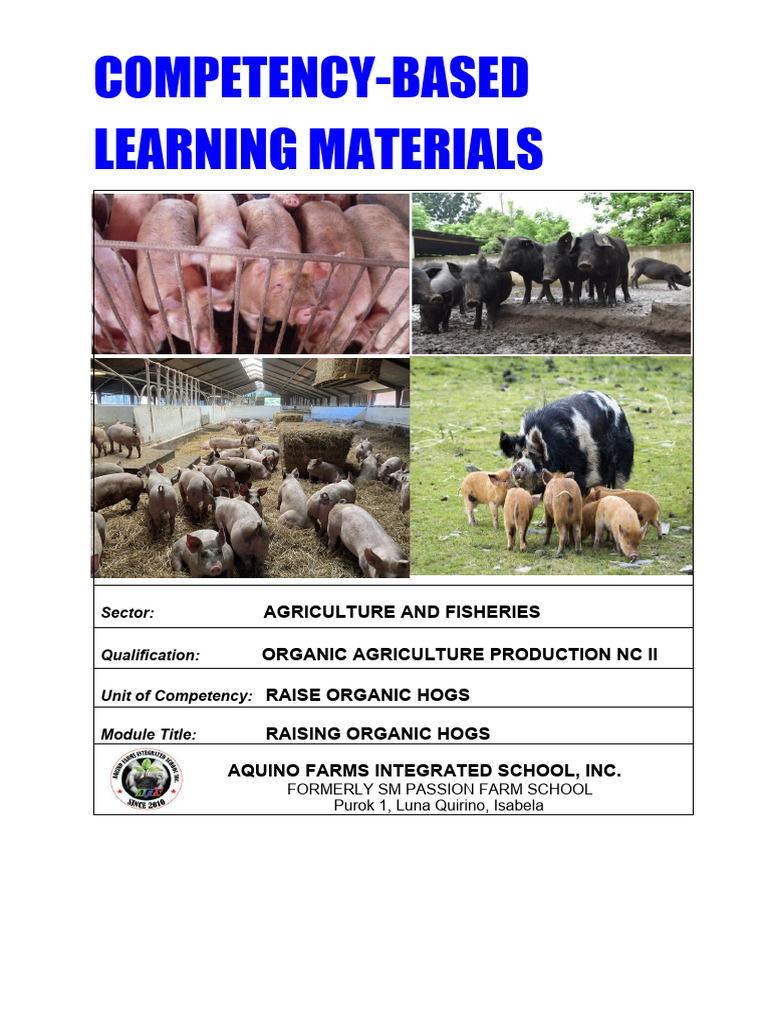 CBLM - Hogs | PDF | Pig | Agriculture
