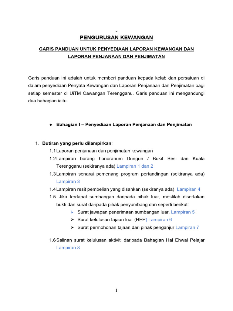 Template Implikasi Kewangan Program | PDF