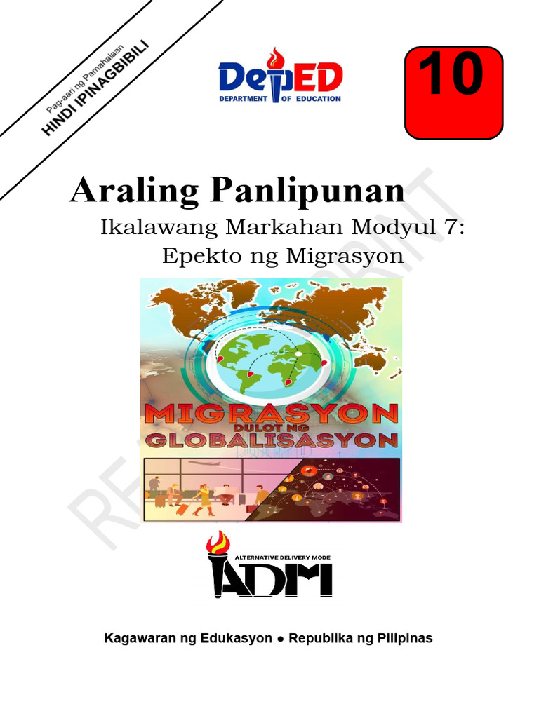 Ap10 q2 Mod7 Epektongmigrasyon v5 | PDF