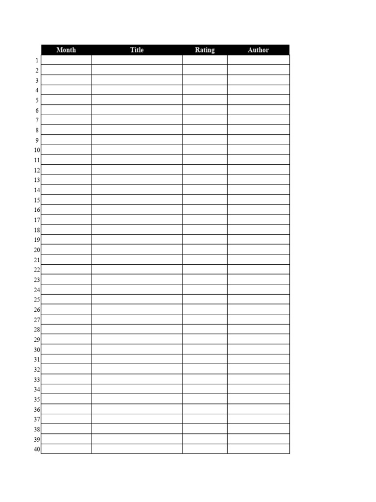 Template Reading Spreadsheet - 2022 | PDF | Young Adult Fiction ...