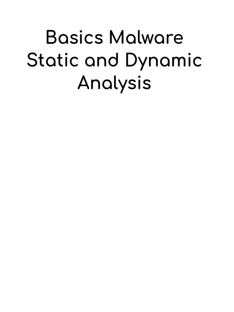 Malware Analysis | PDF | Malware | Computer Science