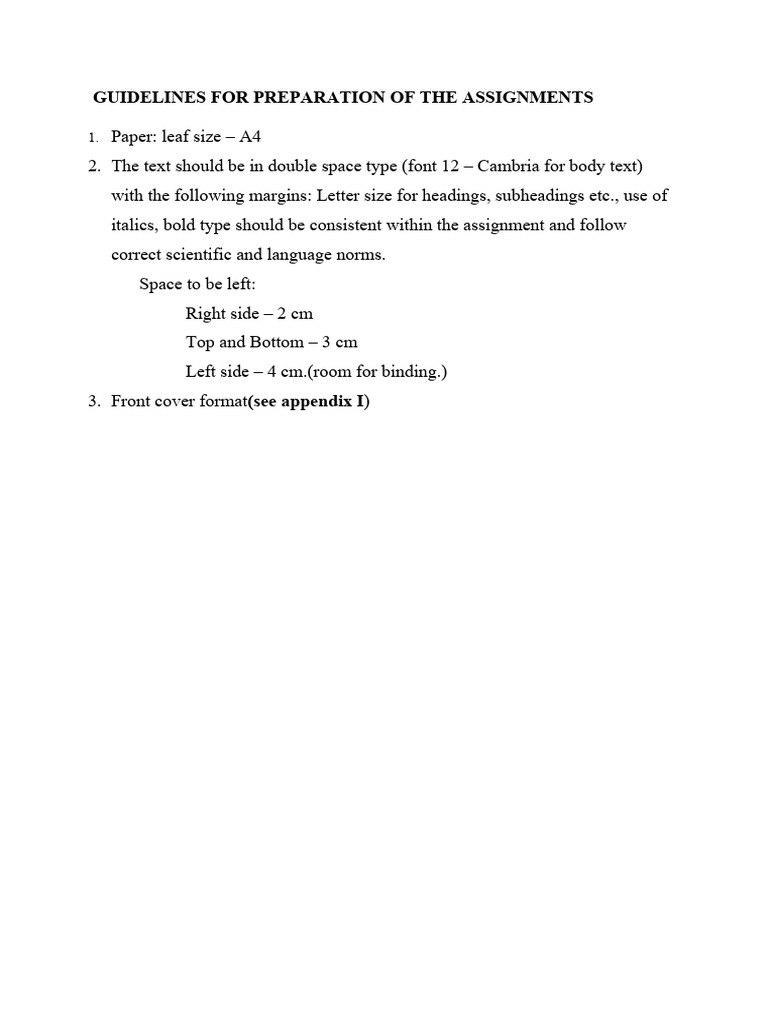 Assignment Formatting Guide | PDF