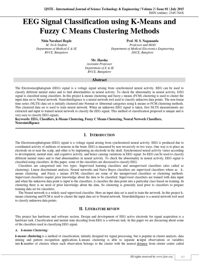 EEG Signal Classification Using K Means | PDF | Cluster Analysis ... EEG Signal Classification Using K Means | PDF | Cluster Analysis ...