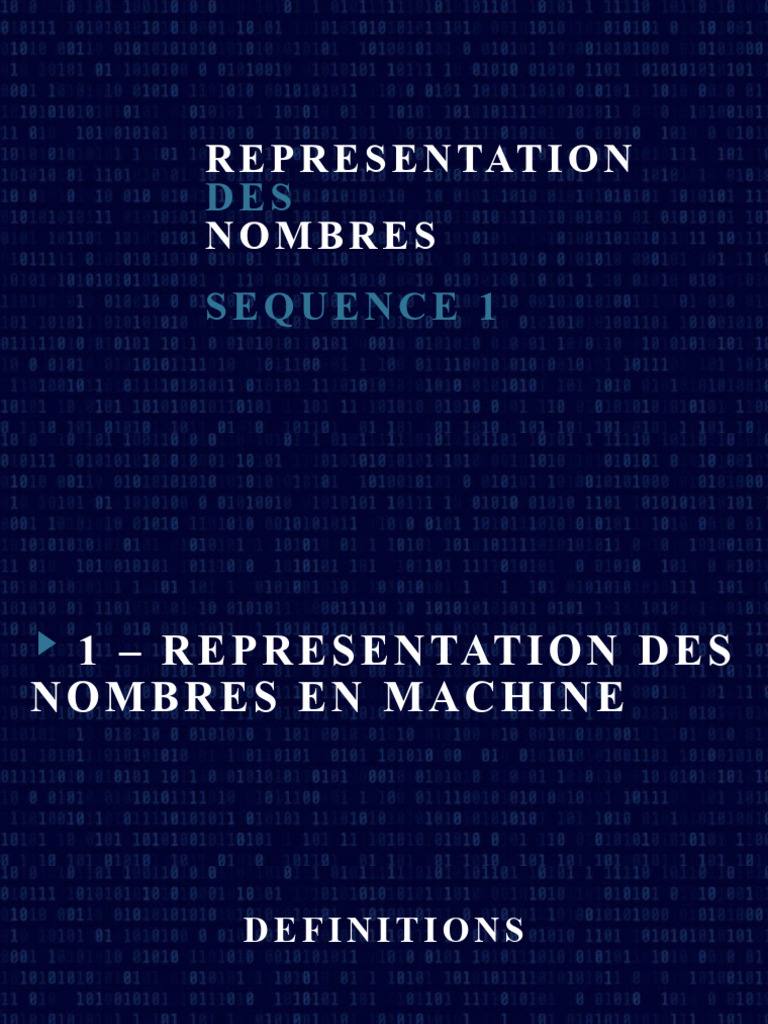 Chapitre 1 - Représentation Des Nombres | PDF | Division | Entier naturel