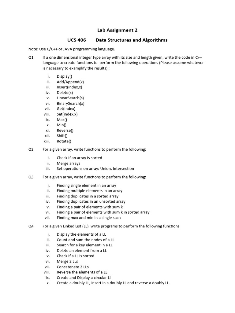 Lab Assignment 2 | PDF
