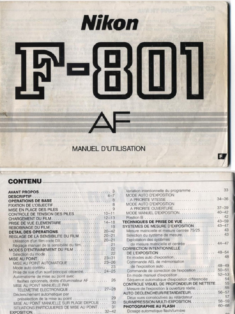 Manuel F801 | PDF