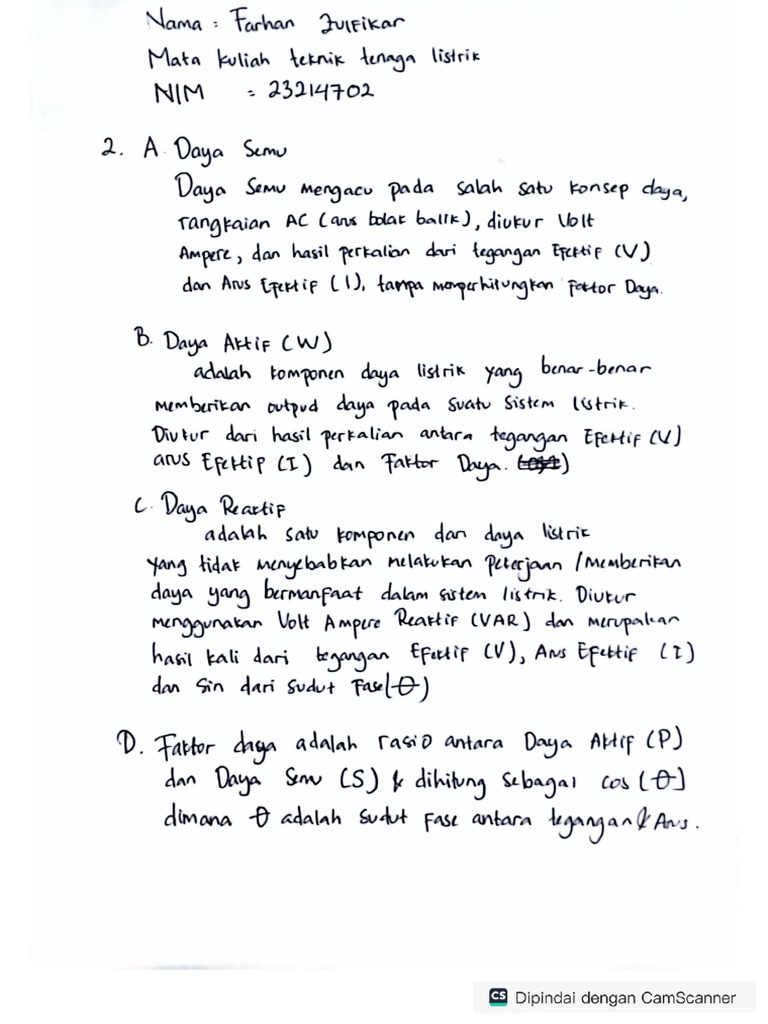 Daya Semu, Daya Aktif | PDF