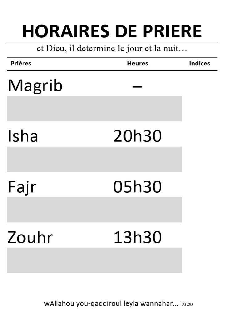 Heure de Prière | PDF