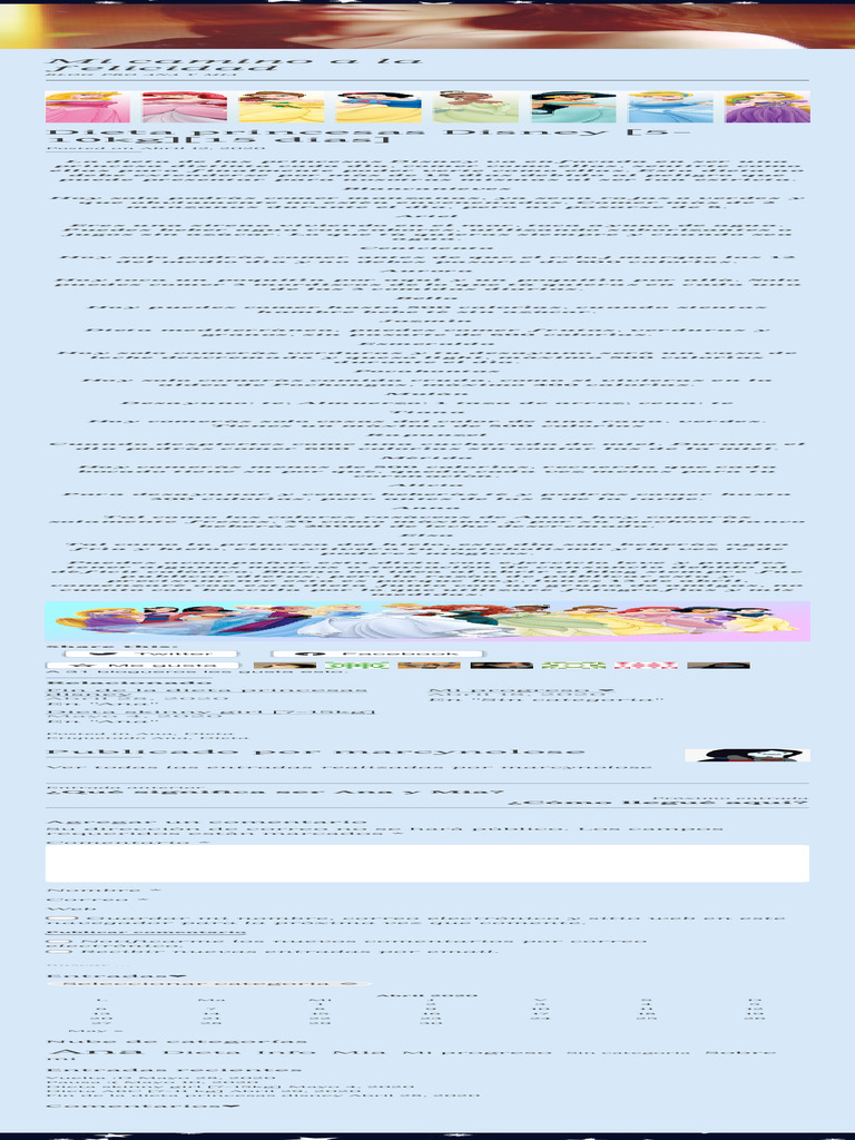 Dieta Princesas Disney (5-10kg) (15 Dias) - ?? ?????? ? ?? ????????? | PDF