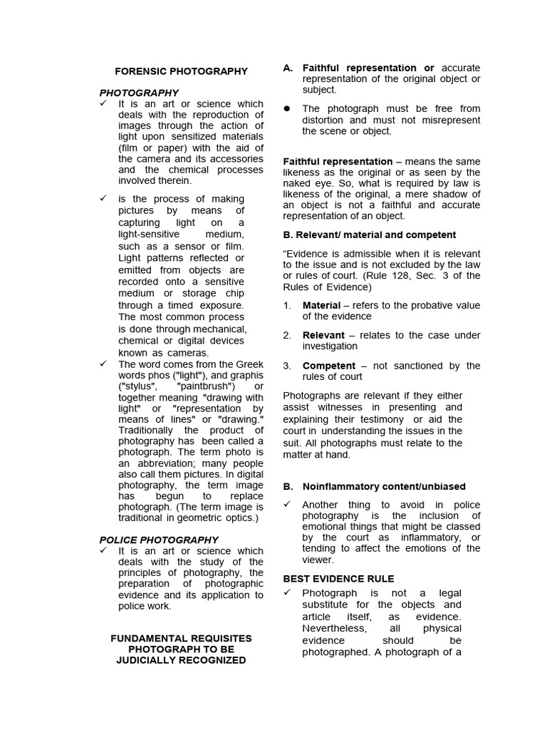 Forensic Photography | PDF | Camera | Aperture
