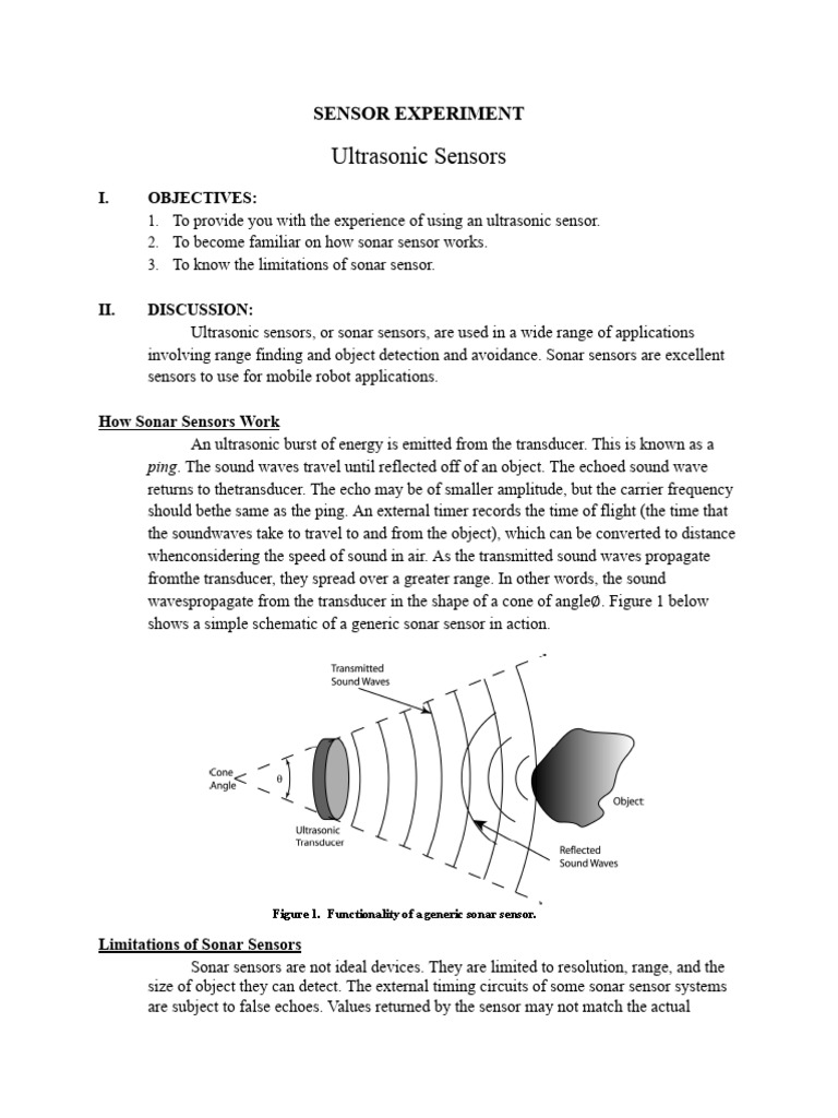Ultrasonic Sensor | PDF | Sonar | Ultrasound