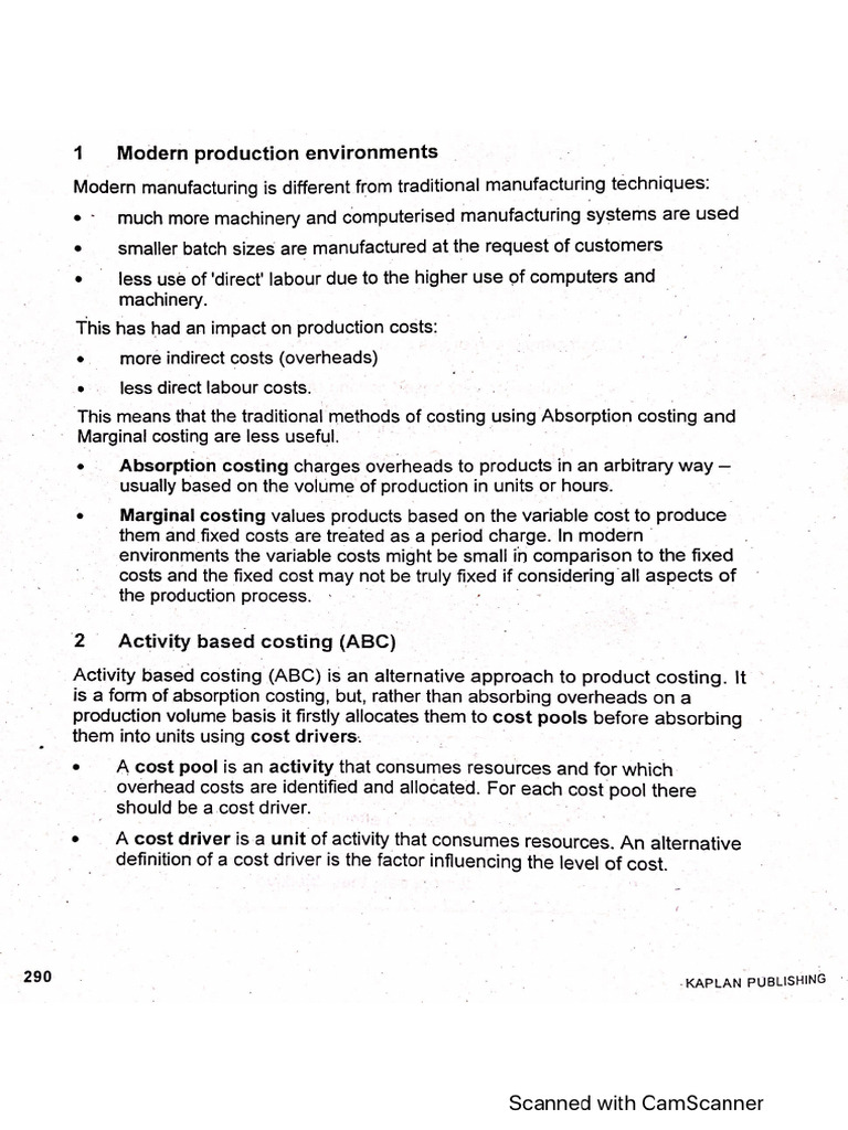 Activity Based Costing | PDF