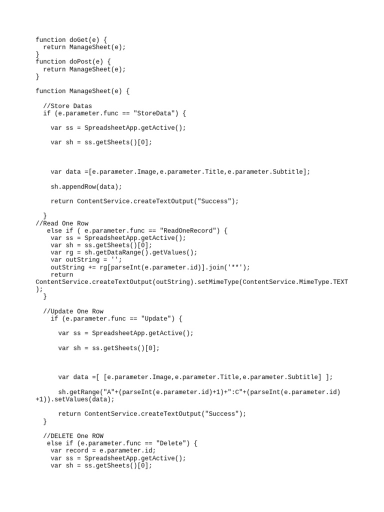 Spreadsheet Script | PDF