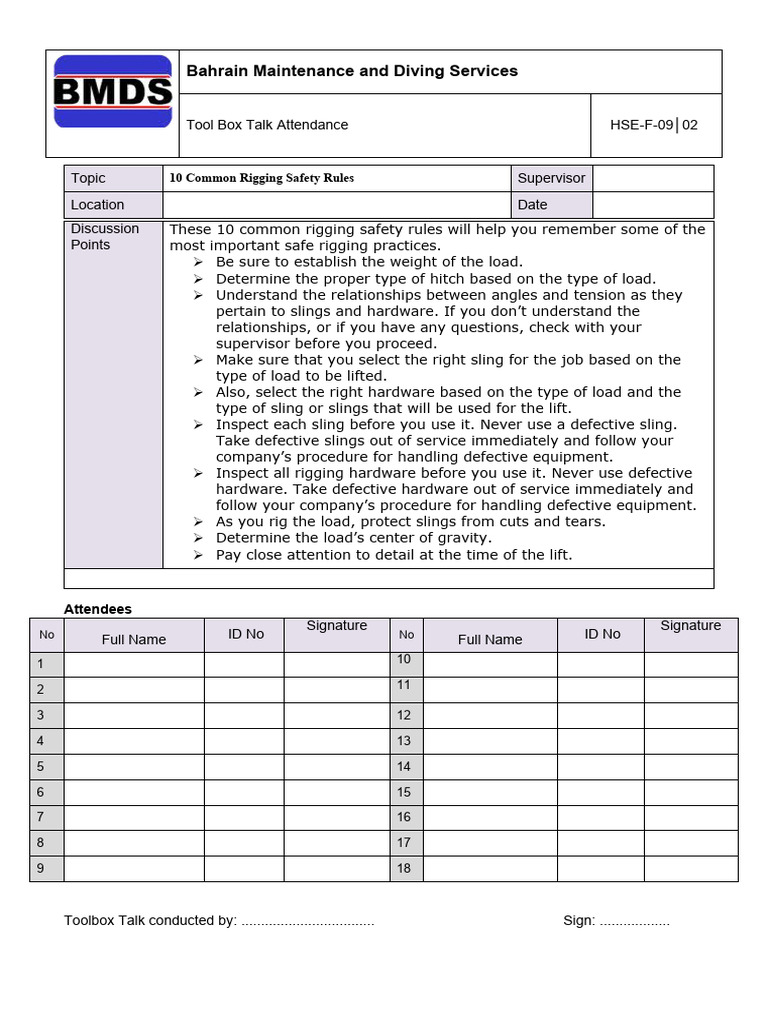 10 Rigging Safety Rules | PDF | Underwater Diving