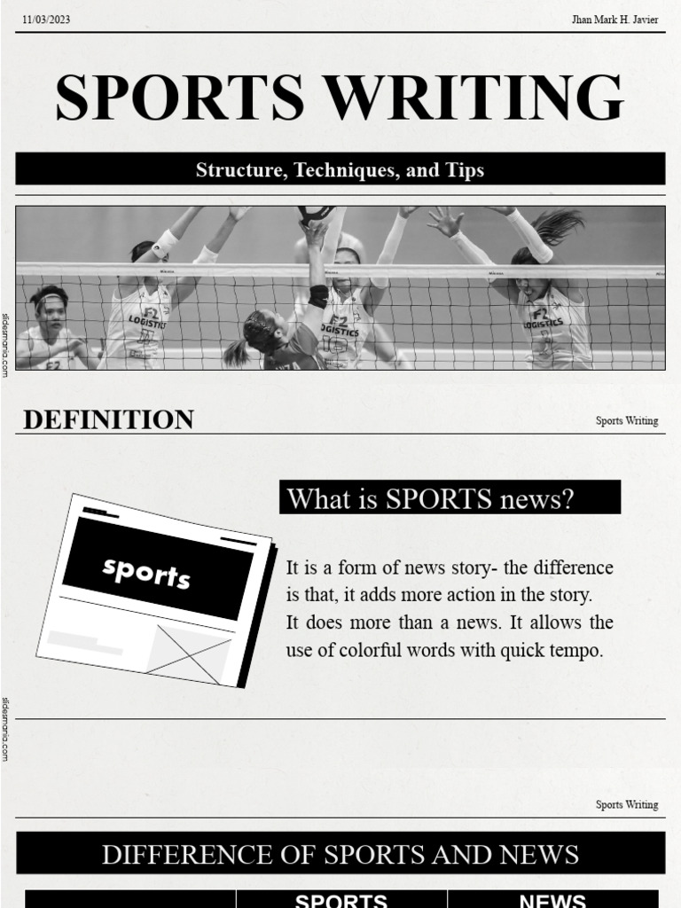 Sports Writing | PDF | Semantic Units | Linguistic Morphology