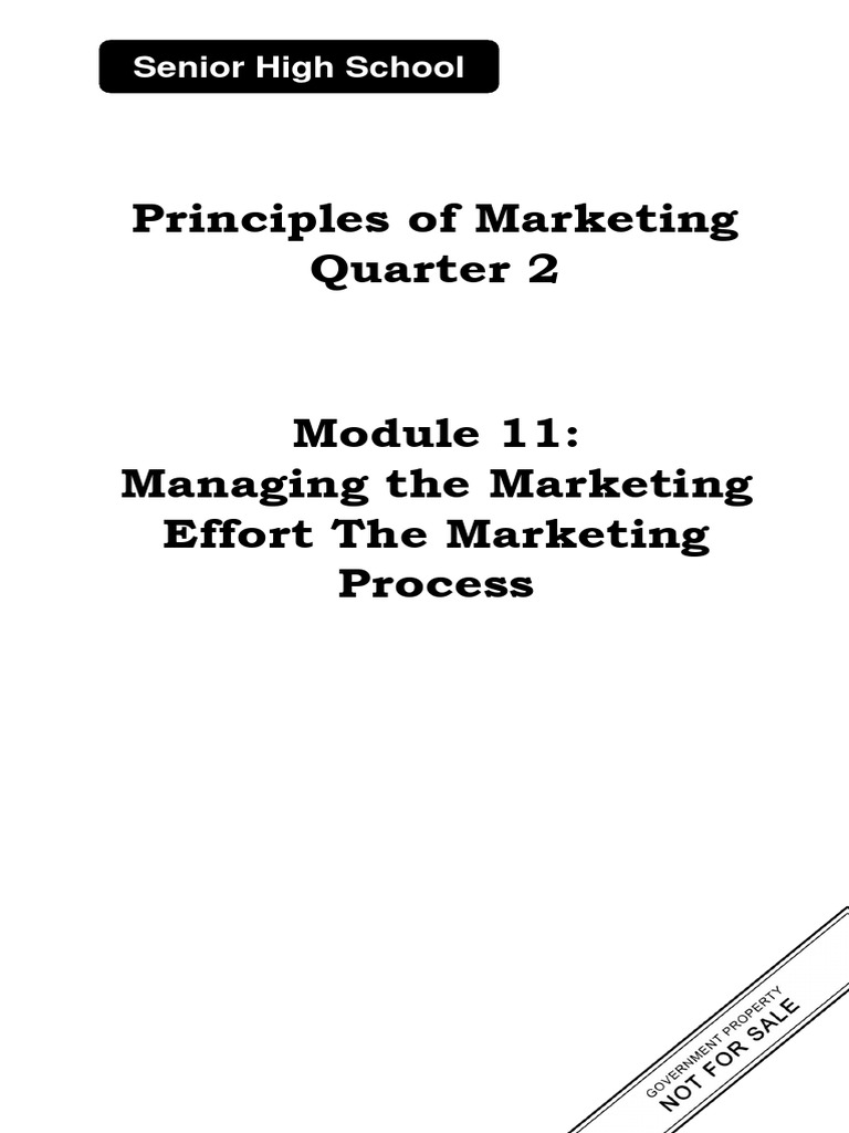 Comp5 - Principles of Marketing - Q2 Module 11 - Grade 11 | PDF ...