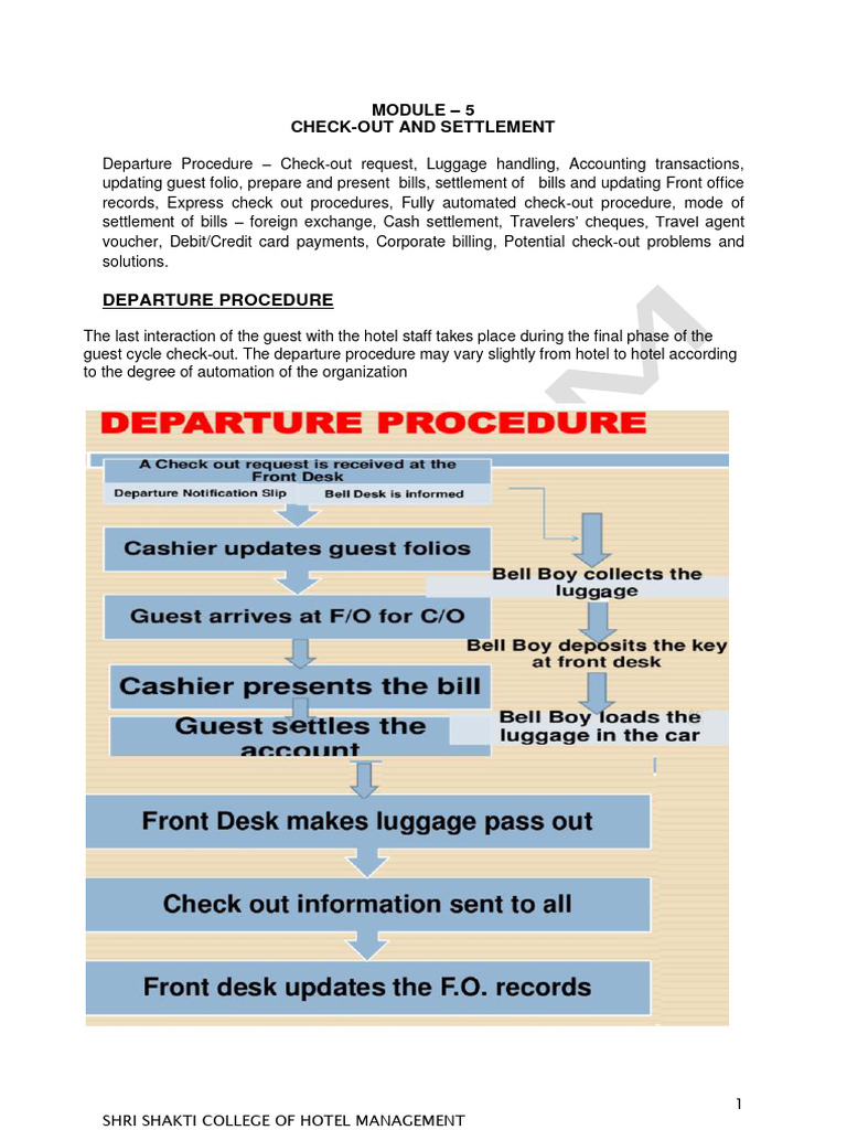 Guest Departure N Methods of Pay | PDF | Cheque | Credit Card