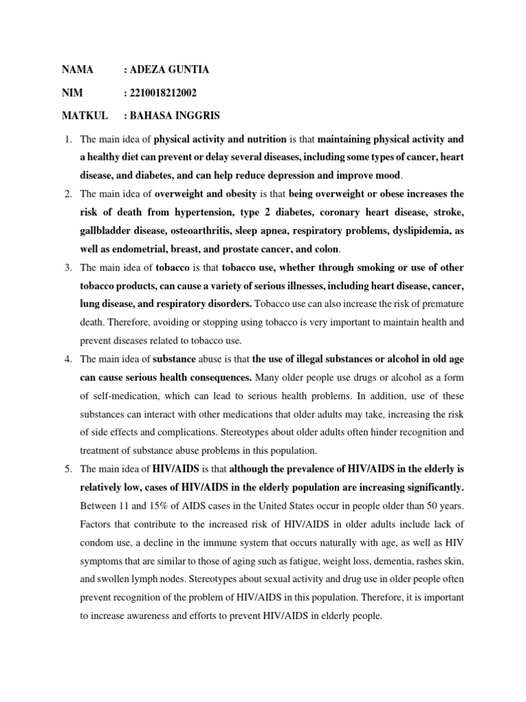 Assignment 3.4 - Adeza Guntia | PDF | Mental Disorder | Hiv/Aids