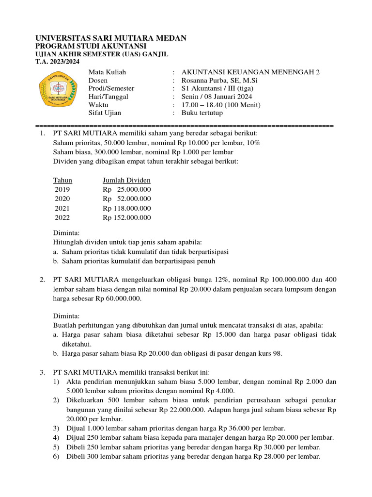 080124-Uas Akm 2 | PDF | Bisnis | Hukum