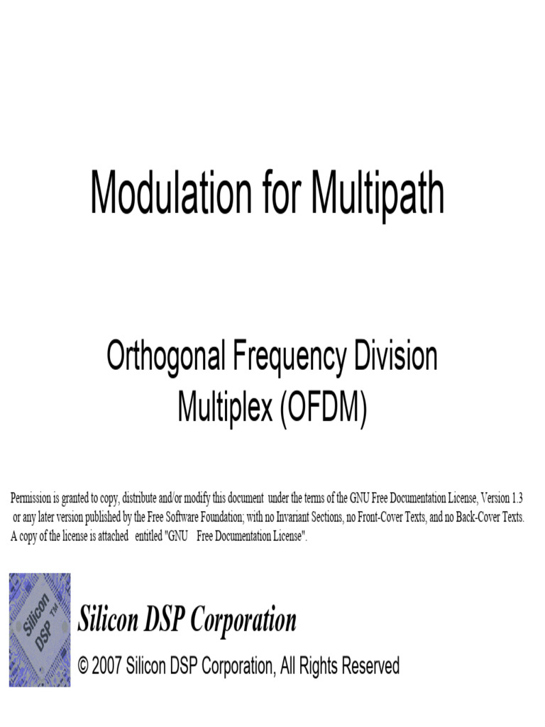 Section3 4 OFDM Fundamentals Supplement | PDF | Discrete Fourier ...