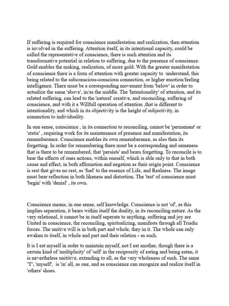 Attention Conscience | PDF