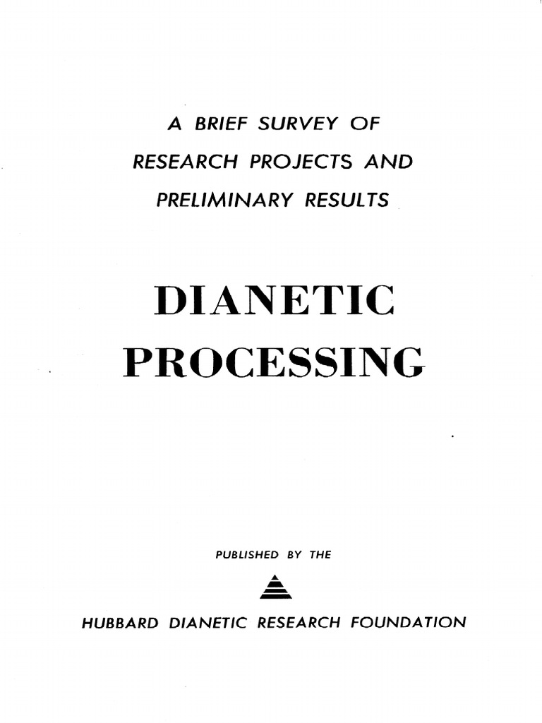 Dianetics Processing A Brief Summary | PDF | Psychology | Psychological ...