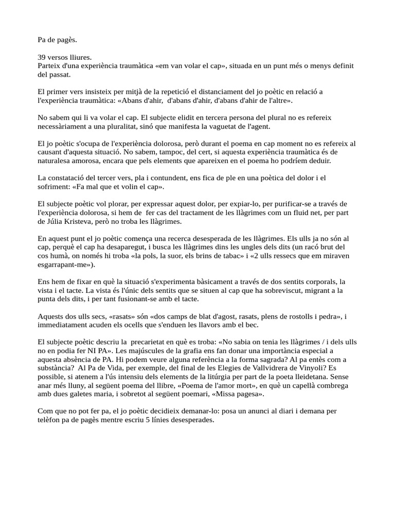 Comentari Miquel | PDF