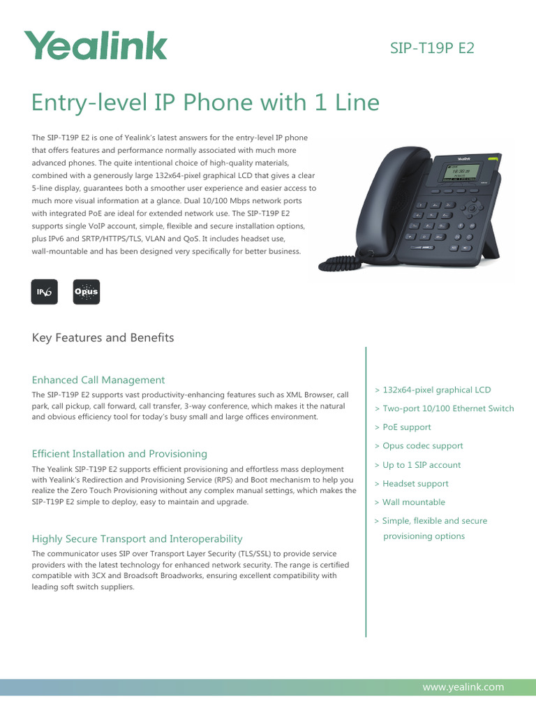 Telefono T19p-E2 | PDF | Session Initiation Protocol | Transport Layer ...