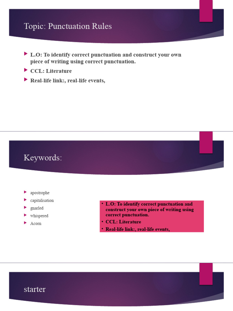 Punctuation Lesson Plan Year 9 Pdf Linguistics Semiotics