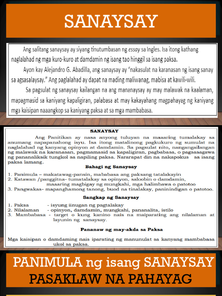 Sanaysay | PDF