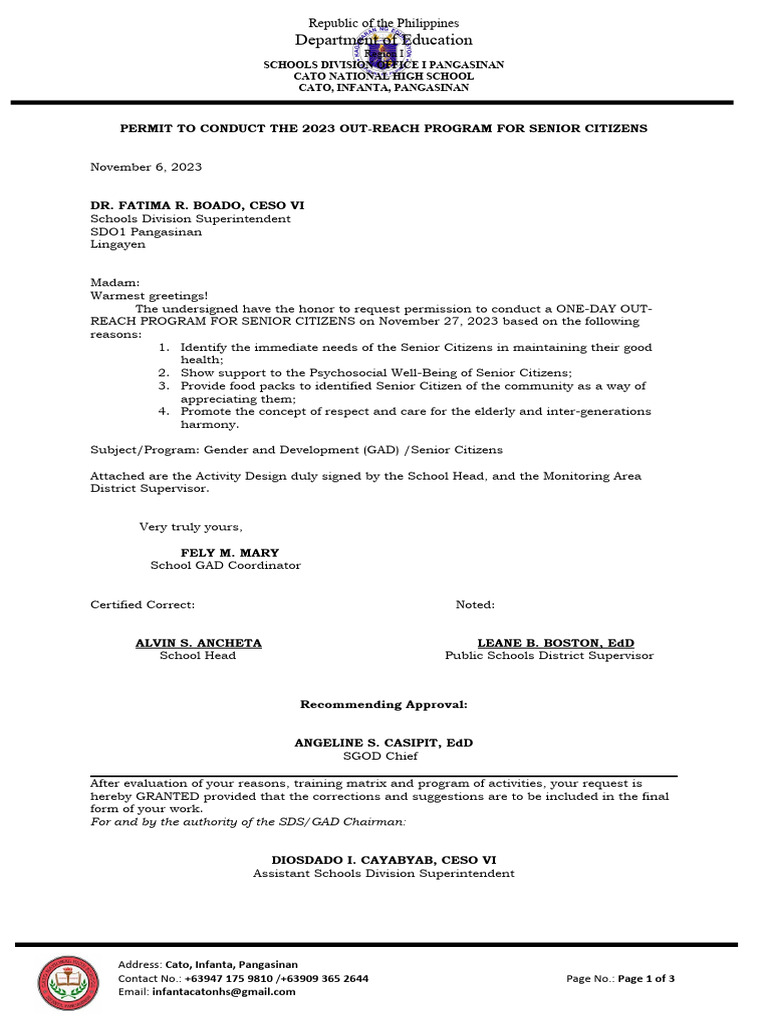 GAD Senior Citizen Proposal | PDF | Citizenship | Old Age