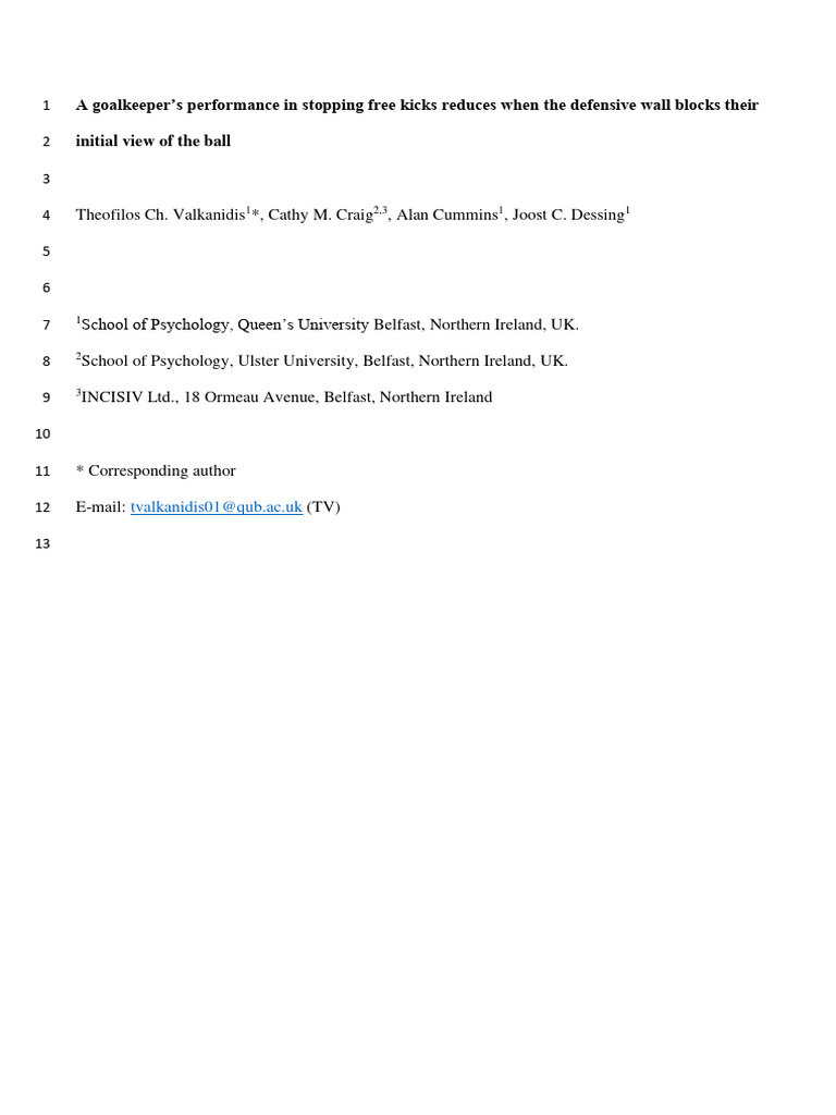 Preprint Valkanidis Etal 2020 | PDF | Rotation