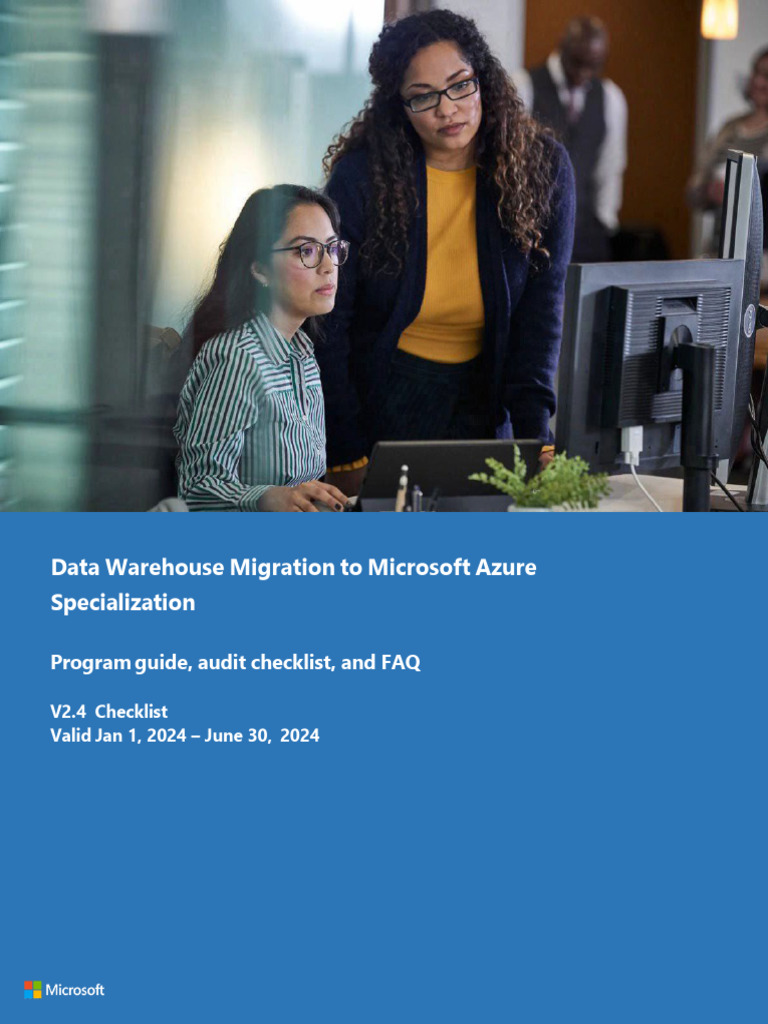 V2-4 Data Warehouse Mig To MSFT Azure Spec Audit Checklist | PDF | Microsoft Azure | Audit