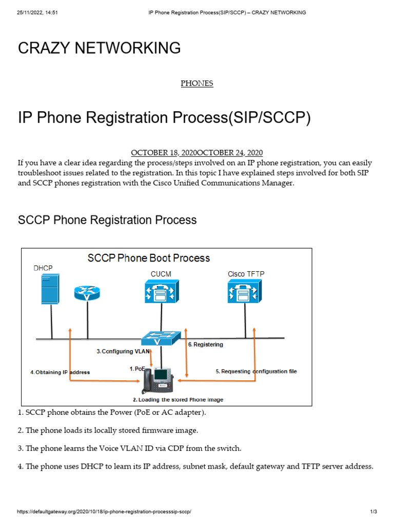 Phone Registration SCCP&SIP | PDF | Session Initiation Protocol ...
