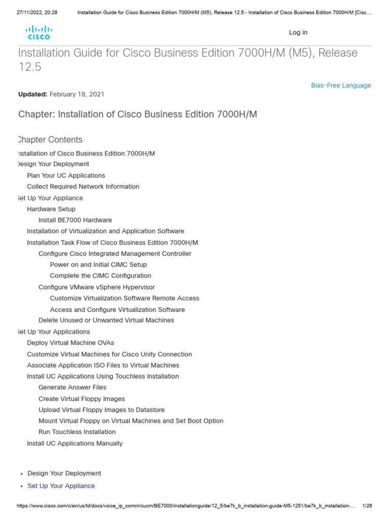 CISCO BE7000 Server Guide | PDF