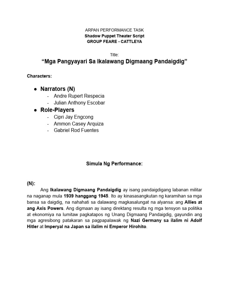 Arpan Puppetry Script | PDF