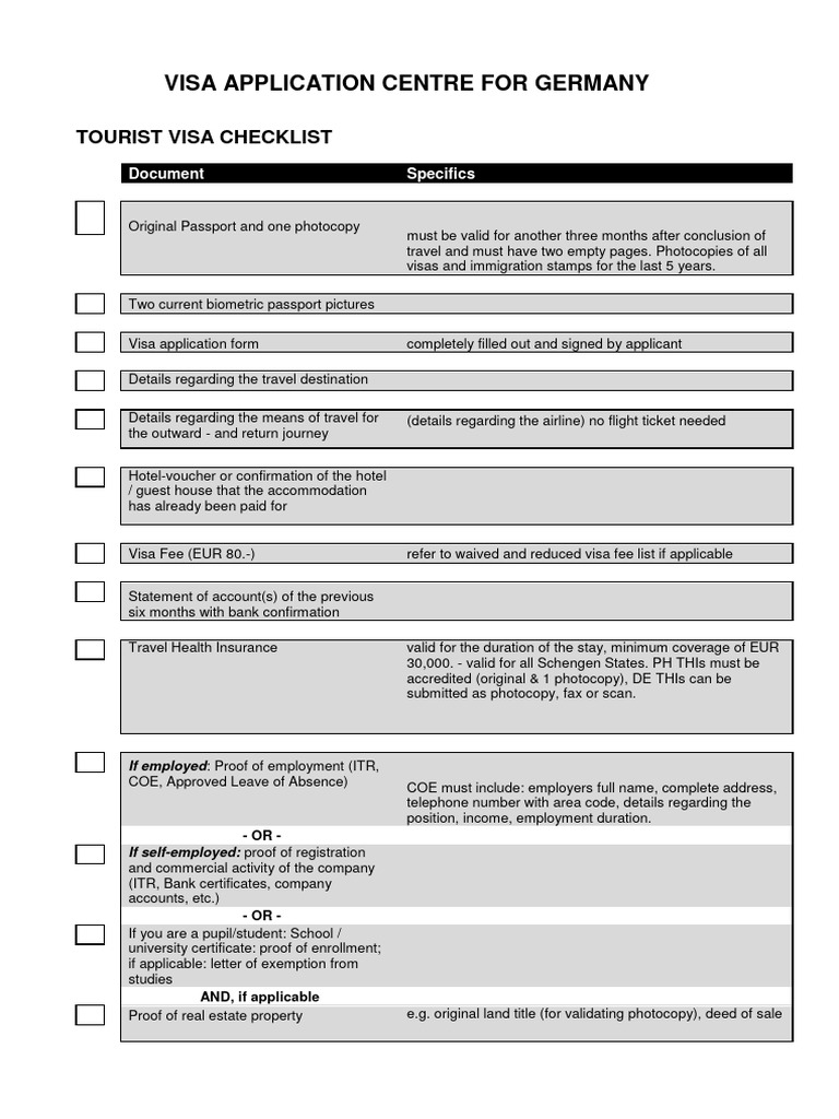 Checklist For Tourist Visa | PDF | Travel Visa | Passport Checklist For Tourist Visa | PDF | Travel Visa | Passport