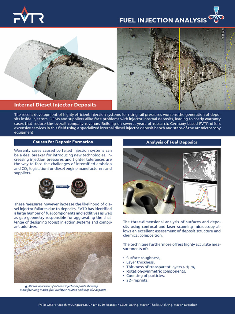 FVTR Flyer FIA Internal Diesel Injector Deposits | PDF | Fuel Injection ...