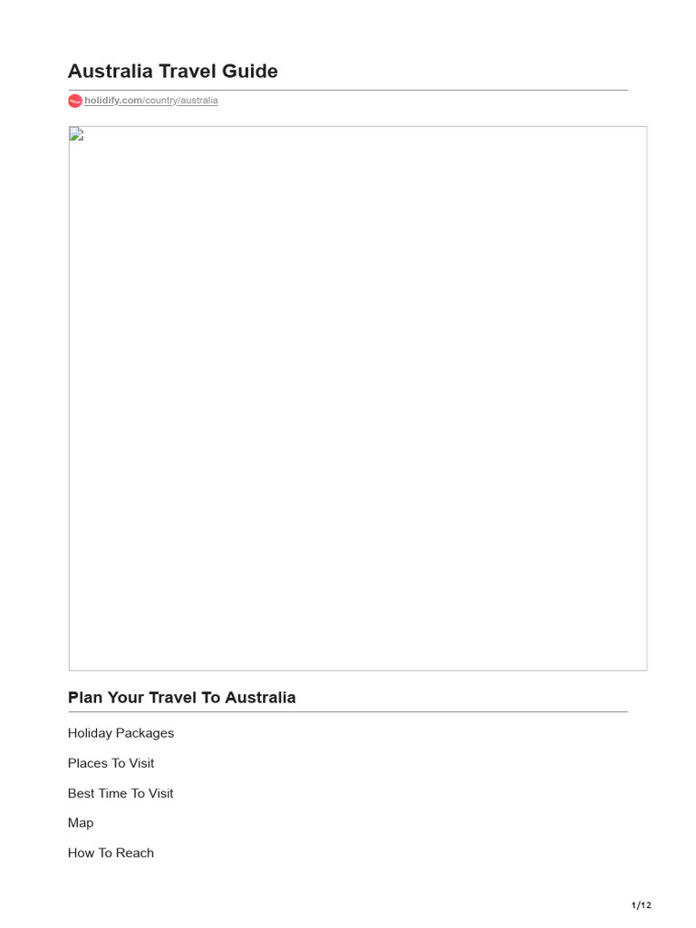Australia Travel Guide | PDF
